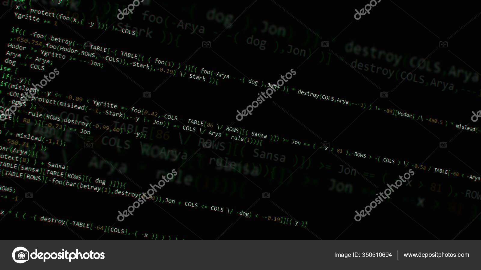 Software Developer Programming Code Abstract Modern Virtual Computer Script Work — Stock Photo ...