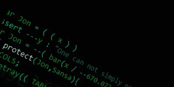 Software Developer Programming Code Abstract Modern Virtual Computer Script Work — Stock Photo ...