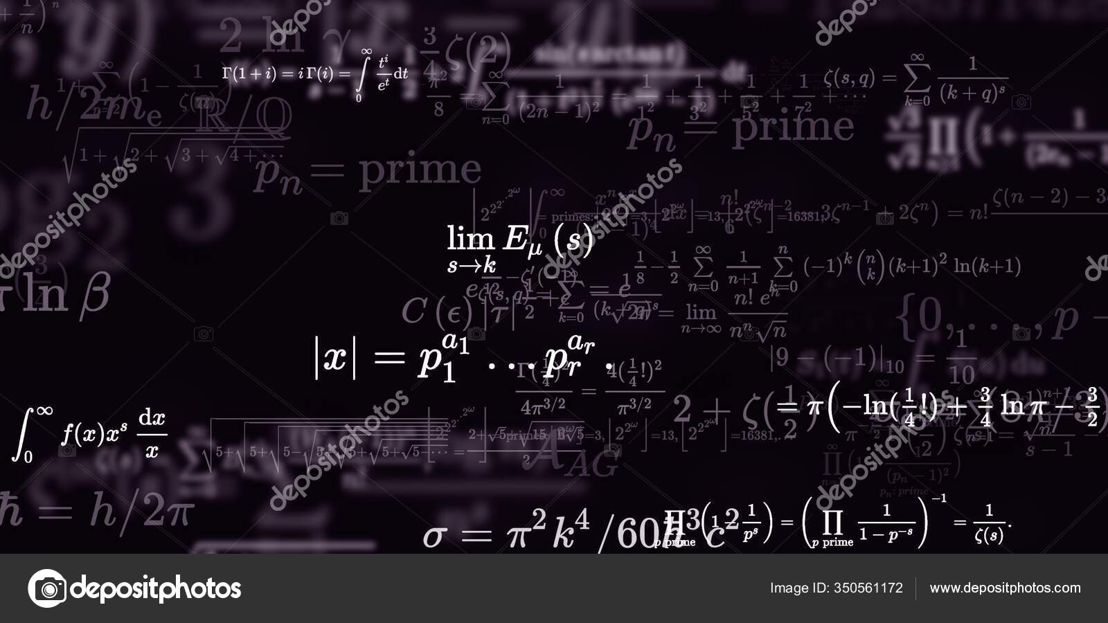 Mathematics Background Formulas Seamless Illustration Abstract Pattern ...