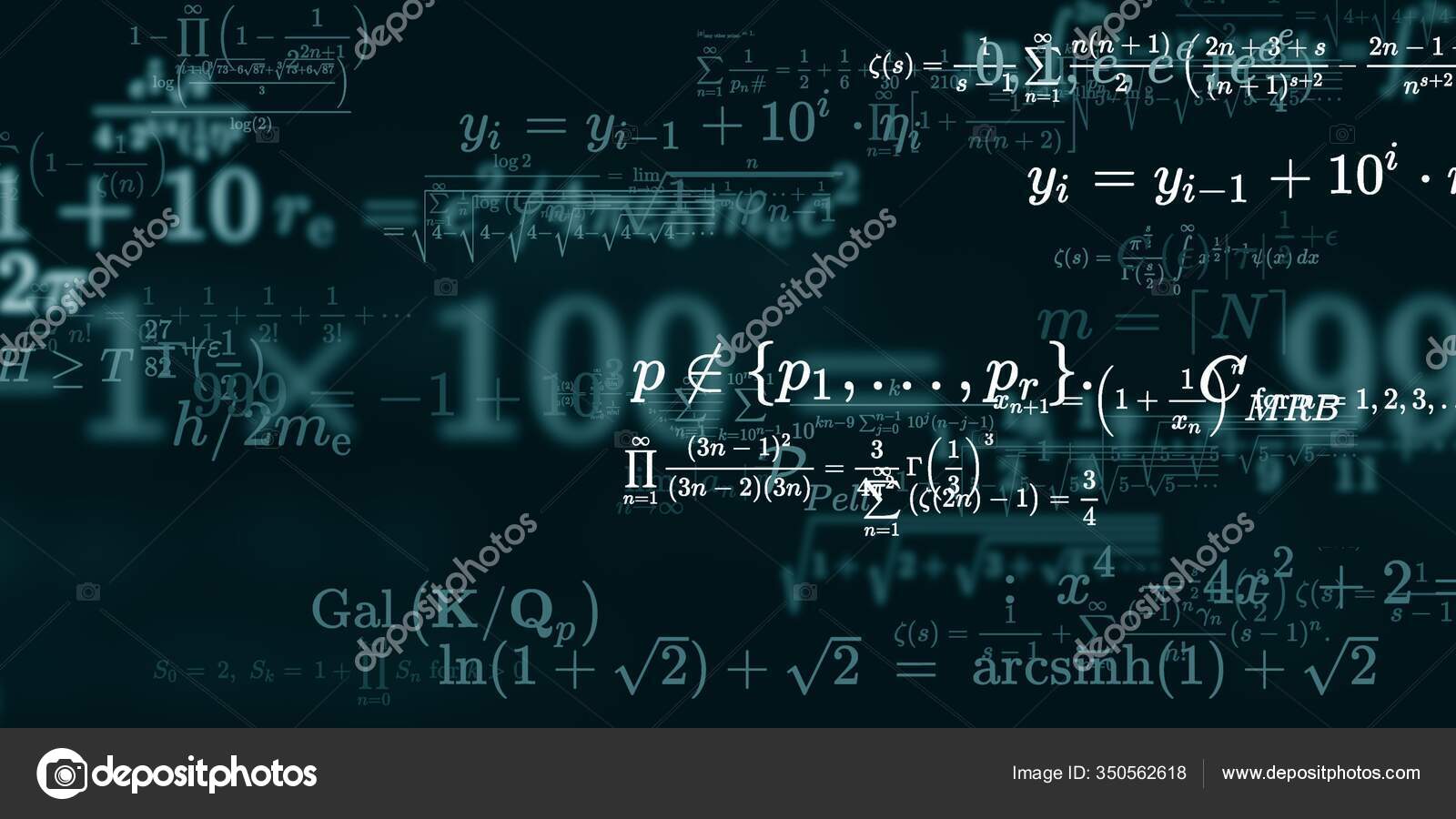 Mathematics Background Formulas Seamless Illustration Abstract Pattern ...