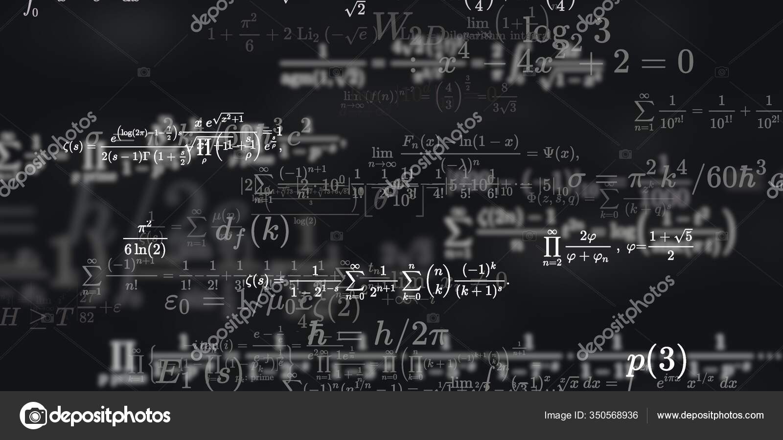 Mathematics Background Formulas Seamless Illustration Abstract Pattern ...