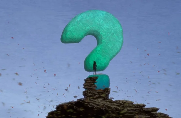 Abstract Background Human Silhouette Question Marks — Stock Photo ...