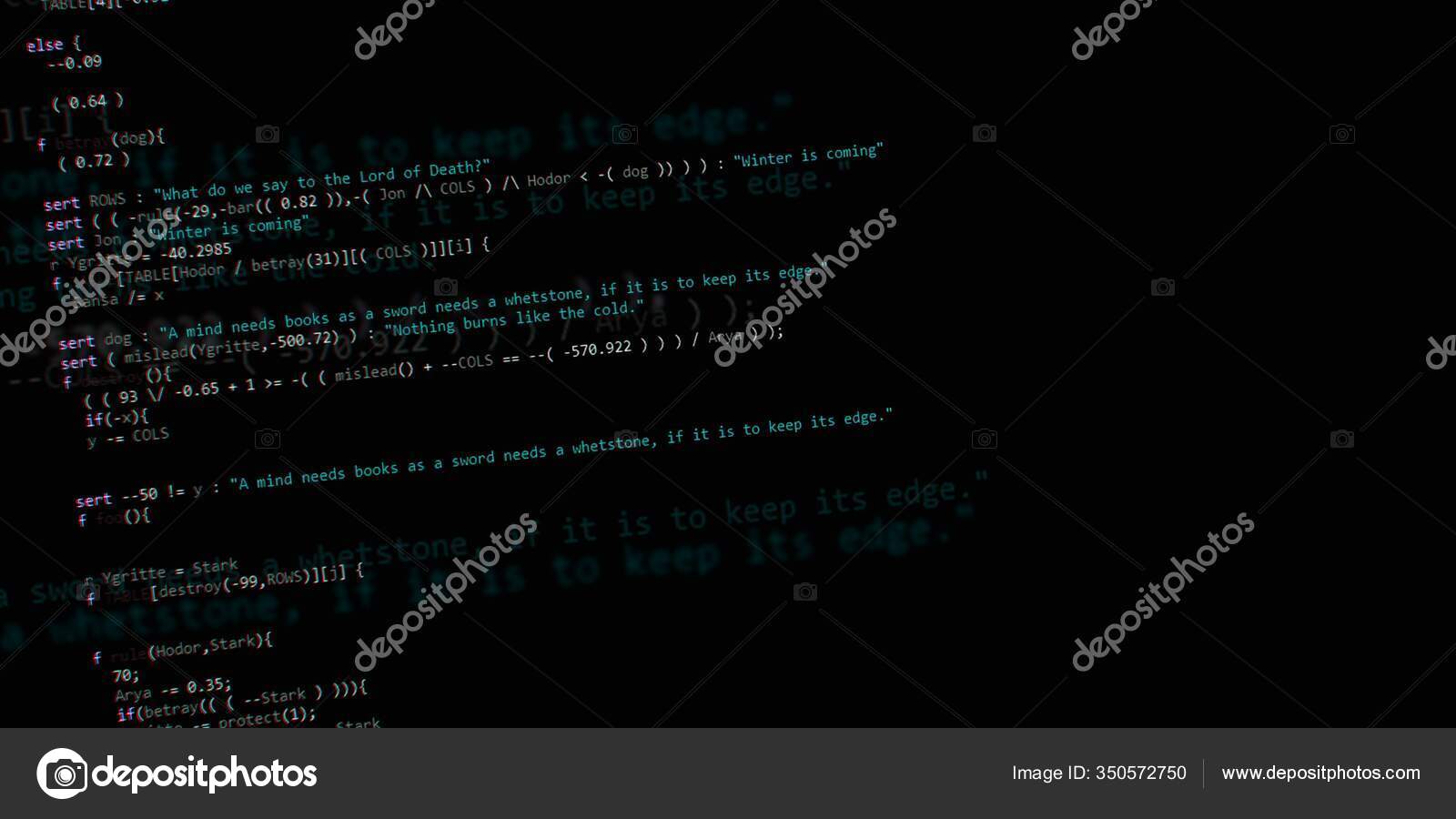 Software Developer Programming Code Abstract Modern Virtual Computer Script Work — Stock Photo ...