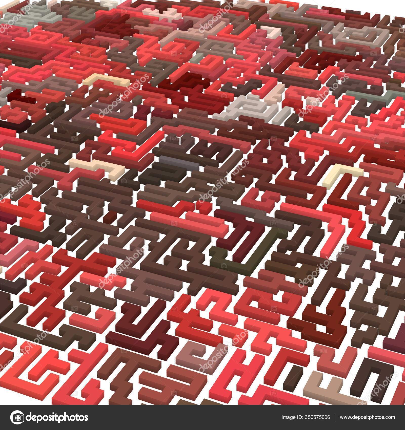 Colorful Labyrinth Background Illustration Copy Space Stock Photo by ...