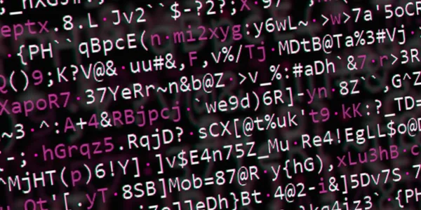 Software developer programming code. Abstract modern virtual computer ...