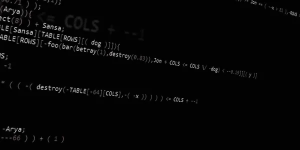 Software developer programming code. Abstract modern virtual computer ...