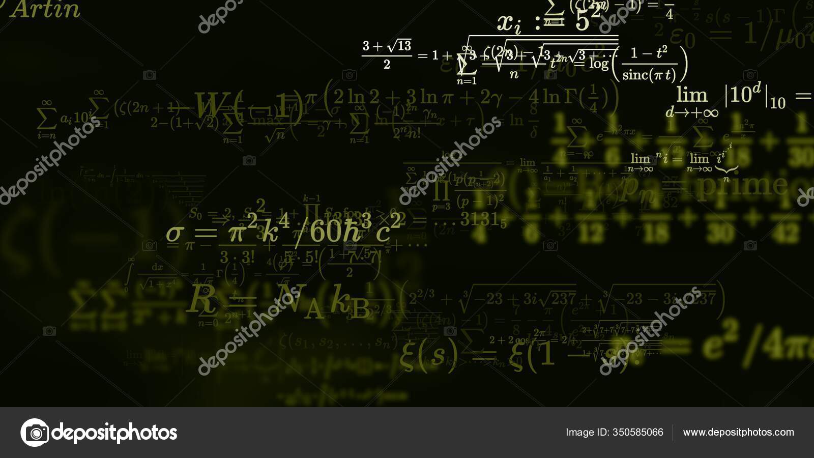 Mathematics Background Formulas Seamless Illustration Abstract Pattern ...