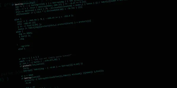Software developer programming code. Abstract modern virtual computer ...