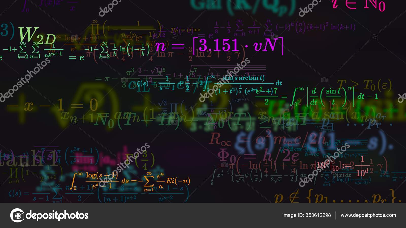 Mathematics Background Formulas Seamless Illustration Abstract Pattern ...