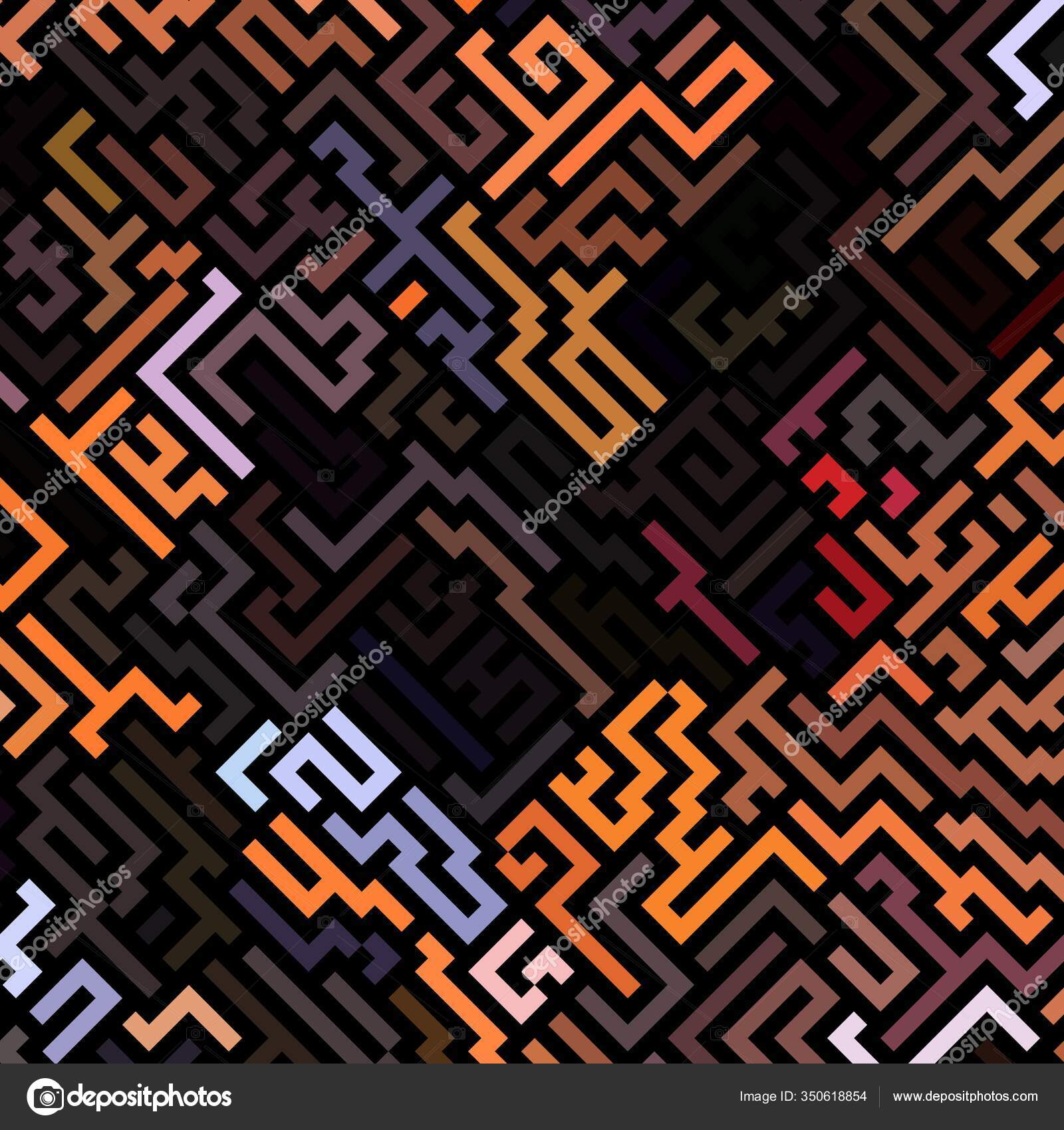 Colorful Labyrinth Background Illustration Copy Space Stock Photo by ...