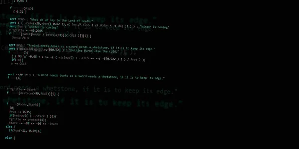 Software developer programming code. Abstract modern virtual computer ...