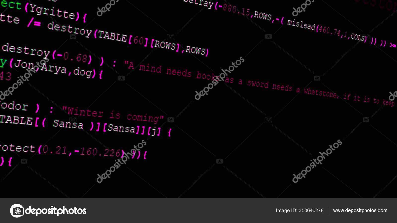 Software Developer Programming Code Abstract Modern Virtual Computer ...