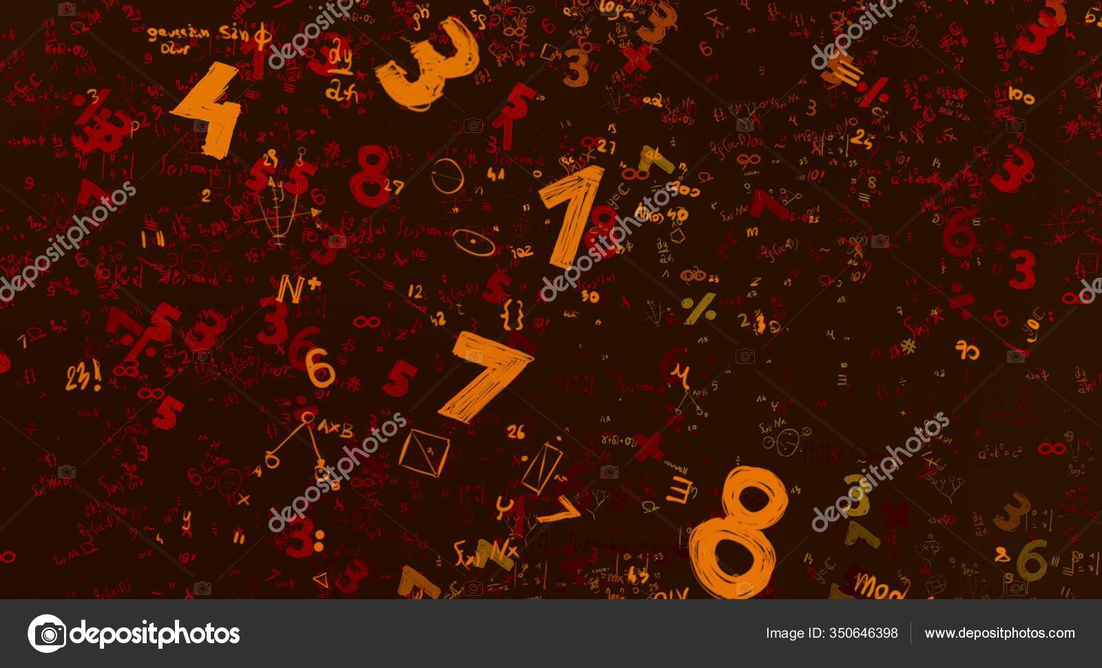 Math Illustration Abstract Background Numbers Copy Space — Stock Photo ...