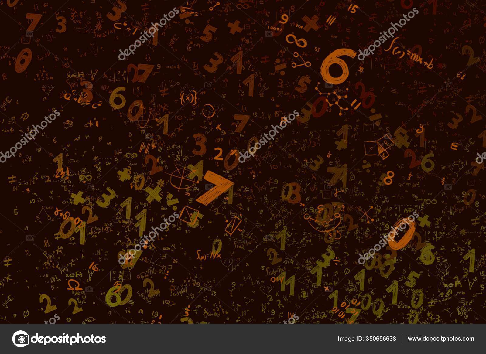 Math Illustration Abstract Background Numbers Copy Space — Stock Photo ...