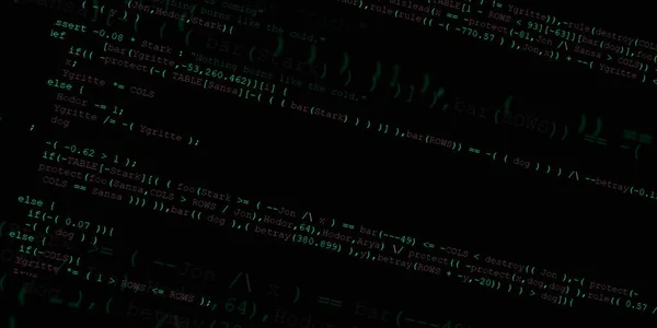 Software developer programming code. Abstract modern virtual computer script. Work of software ...