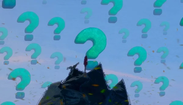 Abstract Background Human Silhouette Question Marks Stock Photo by ...
