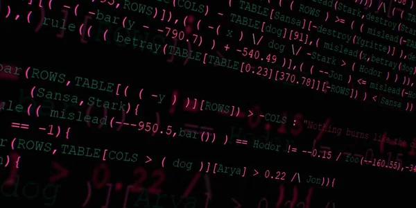 Software Developer Programming Code Abstract Modern Virtual Computer Script Work — Stock Photo ...