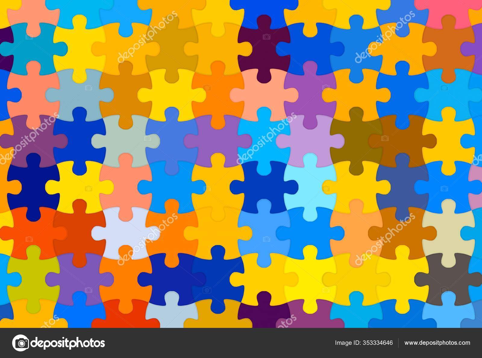 Modern Digital Abstract Jigsaw Puzzle Background — Stock Photo ...