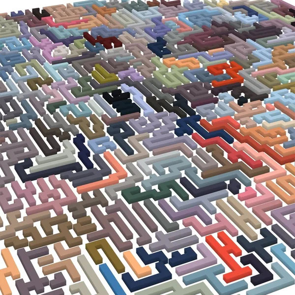 Colorful Labyrinth Background Illustration Copy Space Stock Photo by ...