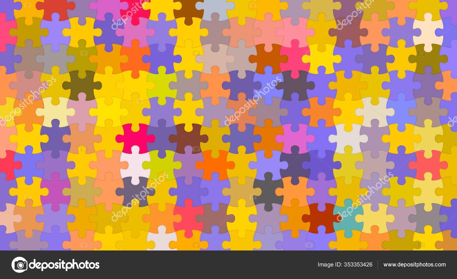 Modern Digital Abstract Jigsaw Puzzle Background Stock Illustration by ...