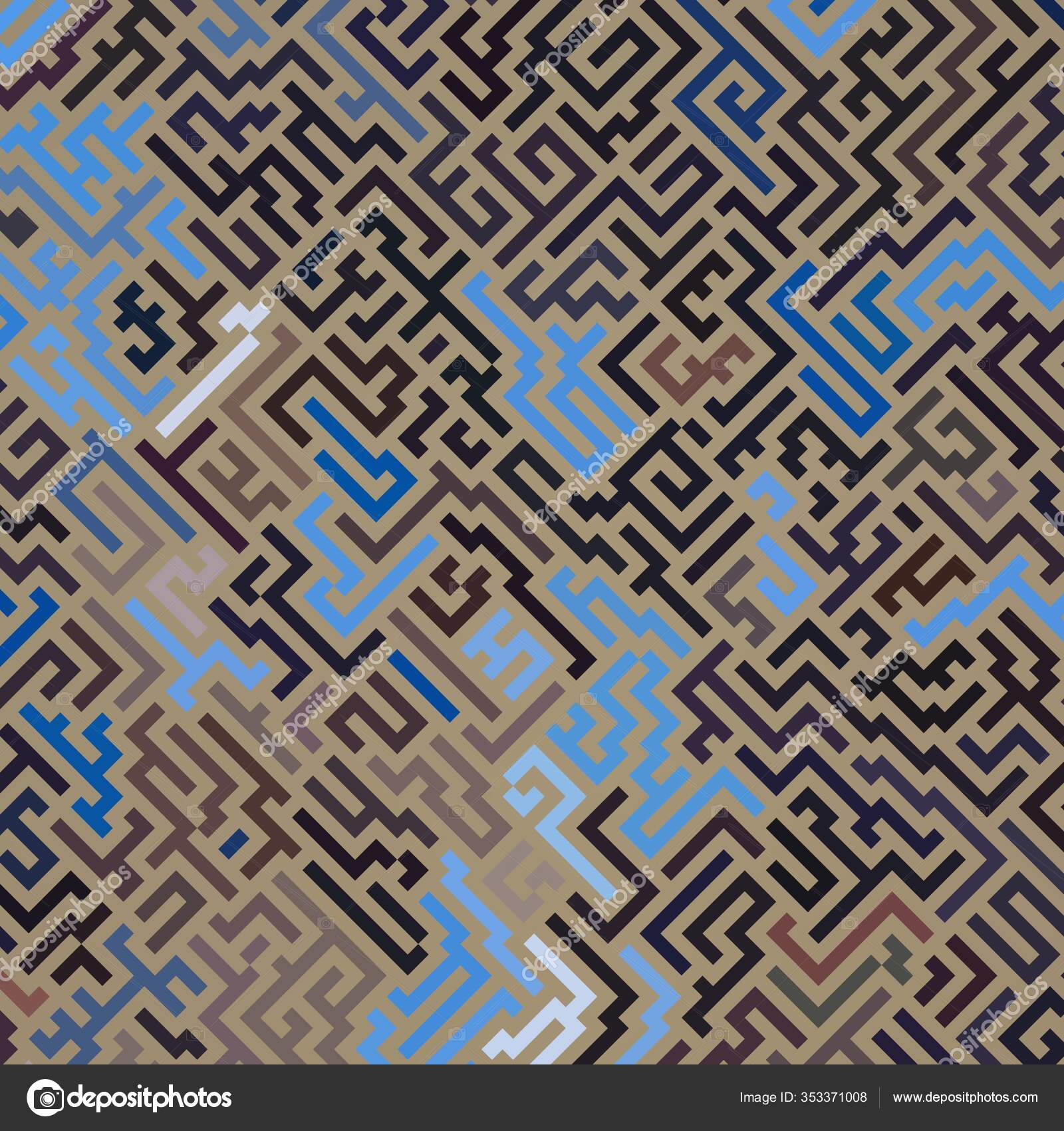 Colorful Labyrinth Background Illustration Copy Space — Stock Photo ...