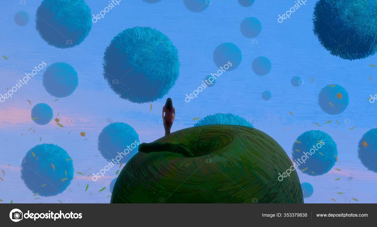 Abstract Background Human Silhouette Balls Stock Illustration by ...