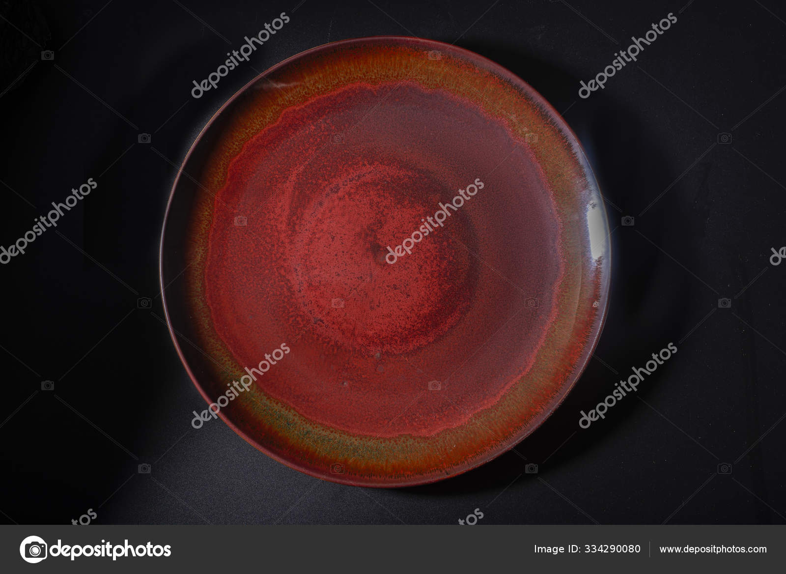 Dark Red Ceramic Plate Brown Vintage Pattern — Stock Photo © HiTecherZ ...