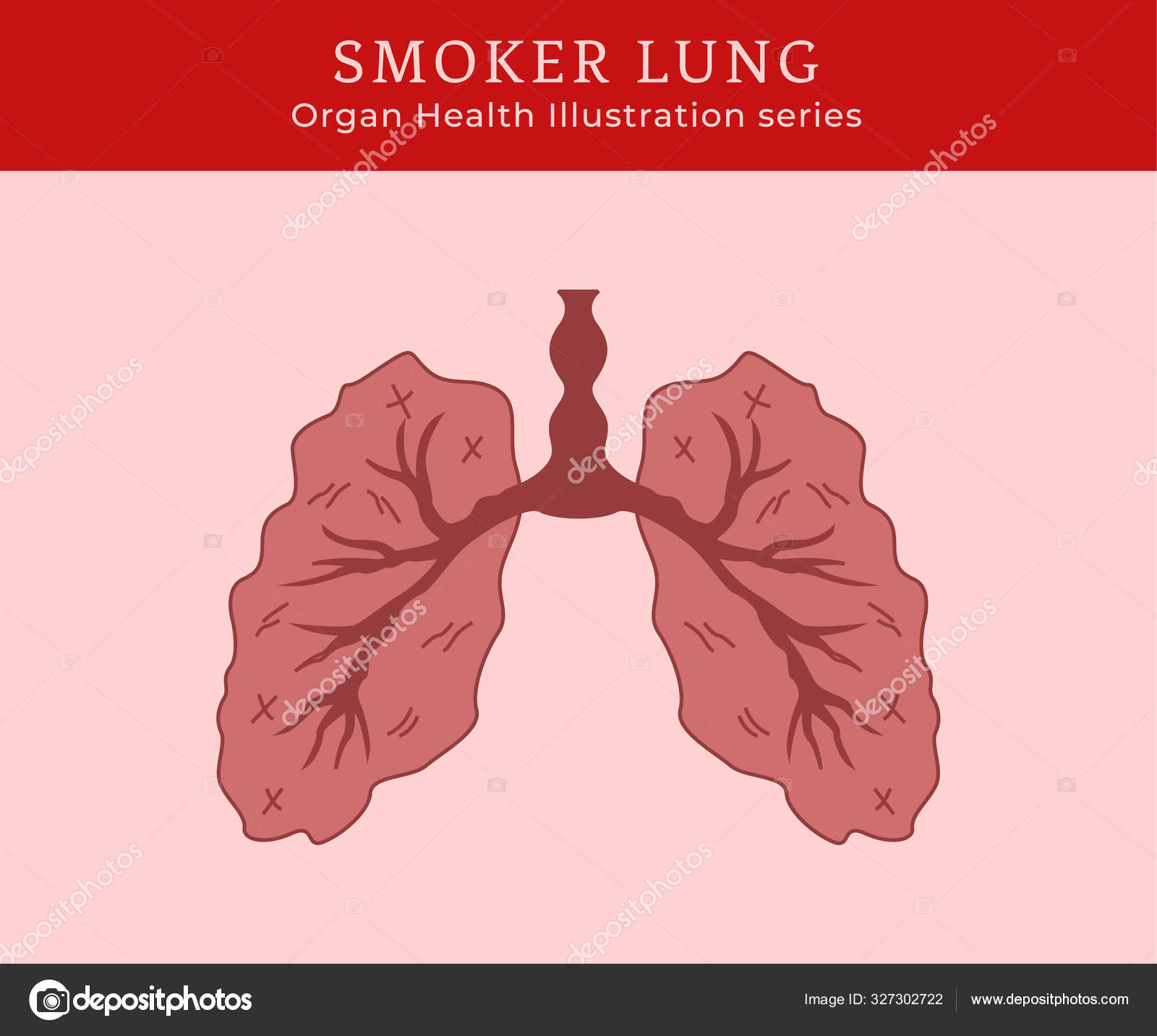 Sick Smoker lung illustration Stock Vector Image by ©Abdie #327302722