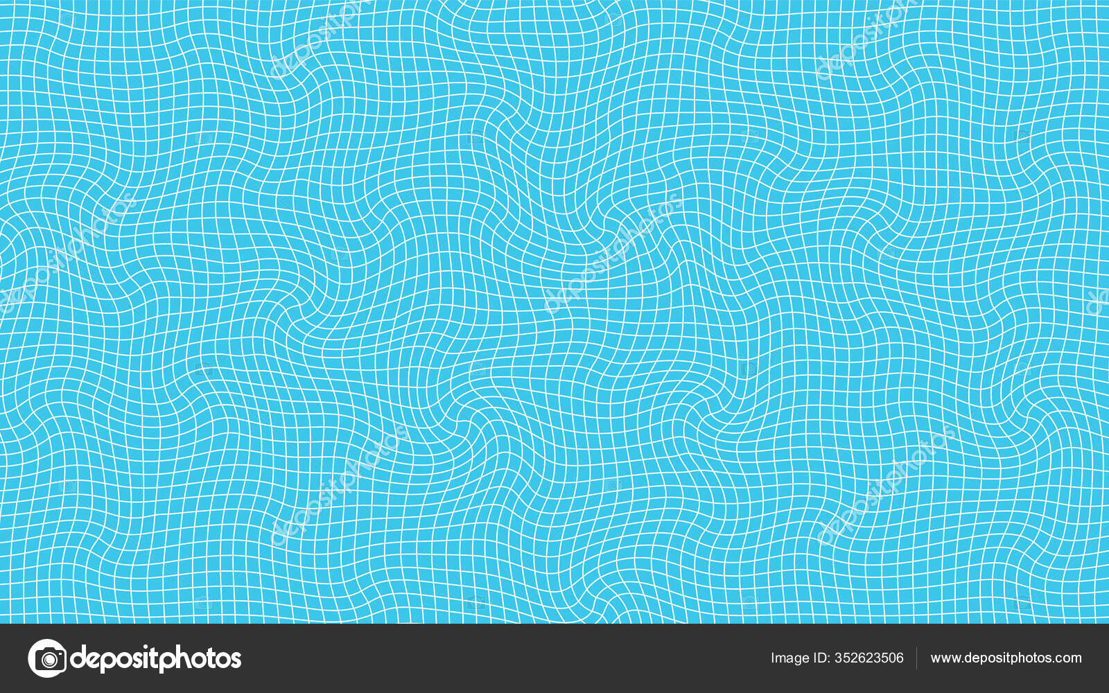 Wavy white grid on a blue background. Vector illustration. Stock Vector ...