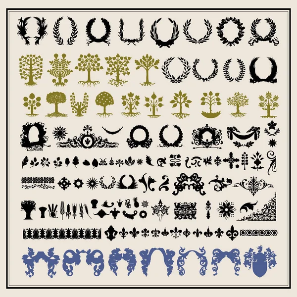 Oak tree heraldry Vector Art Stock Images | Depositphotos