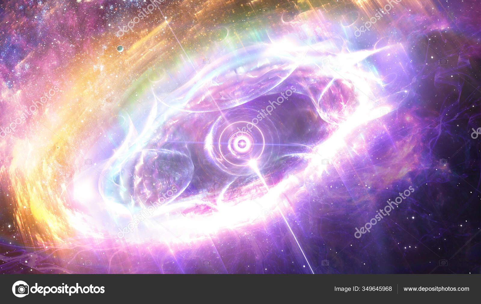 Artistic Illustration Bright Astrological Shapes Colorful Nebula Stock ...
