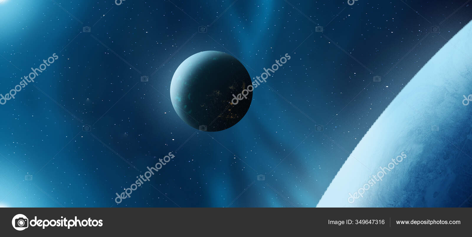 Artistic Illustration Planet Empty Space Stock Photo by ©Mo_Ali 349647316