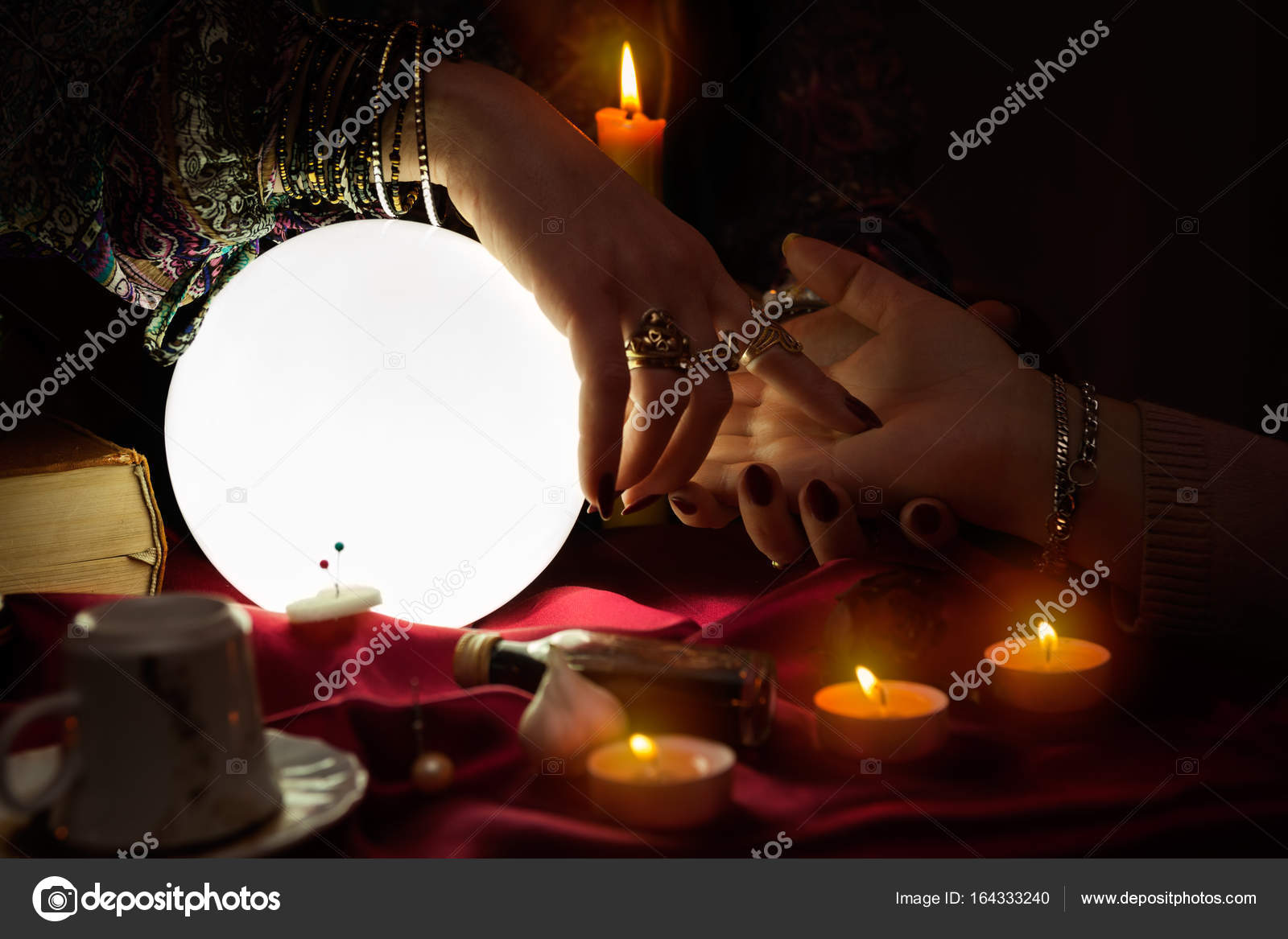 Fortune teller read a fortune from palm Stock Photo by ©cherriesjd ...