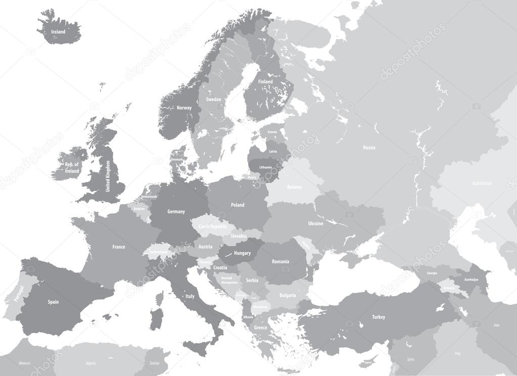 Europe high detailed vector political map. All elements separated in ... Europe high detailed vector political map. All elements separated in ...
