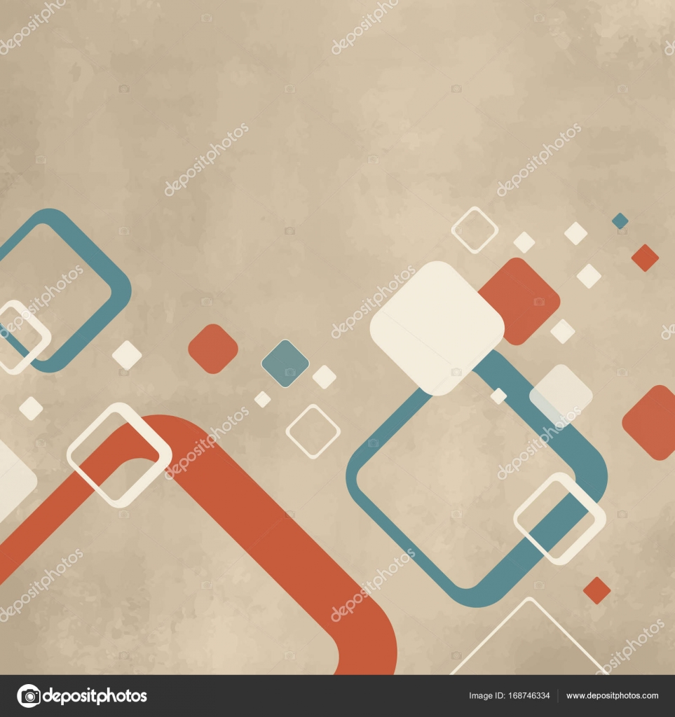 Abstract retro background with squares in 70s style Stock Vector by ...