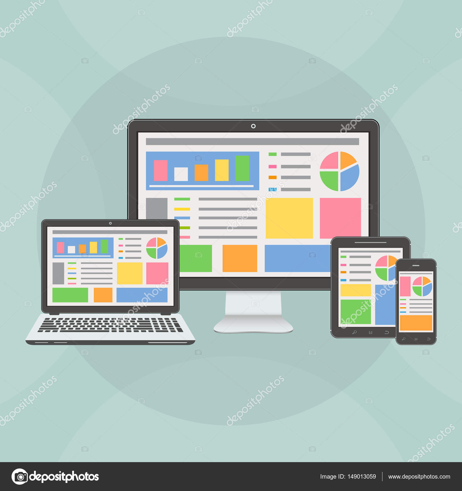 Responsive web design ⬇ Vector Image by © fad82 | Vector Stock 149013059 Responsive web design ⬇ Vector Image by © fad82 | Vector Stock 149013059