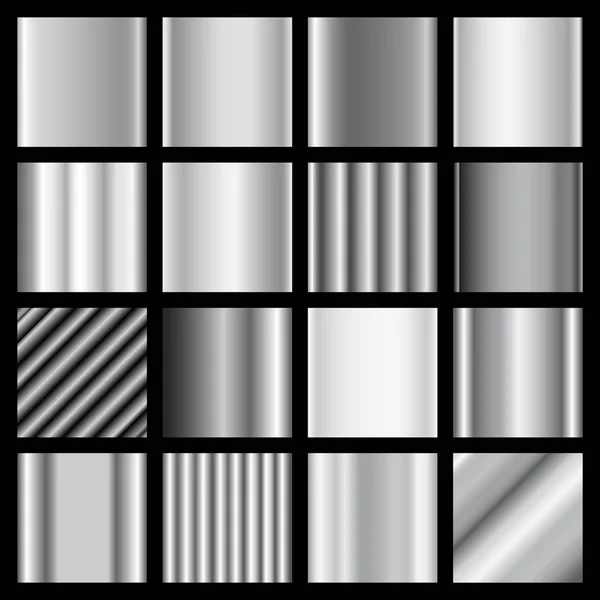 Set Silver Gradients Metallic Squares Collection Silver Gradient ...