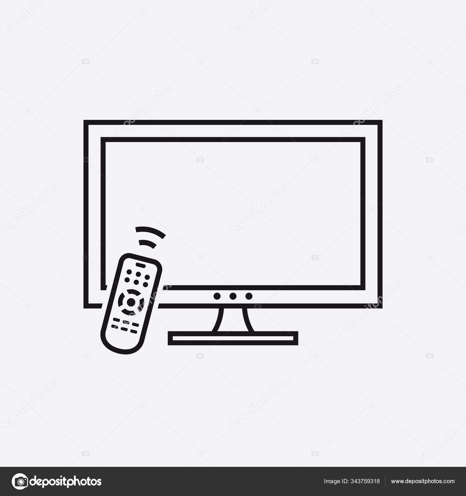 Lcd Tv Icon Vector