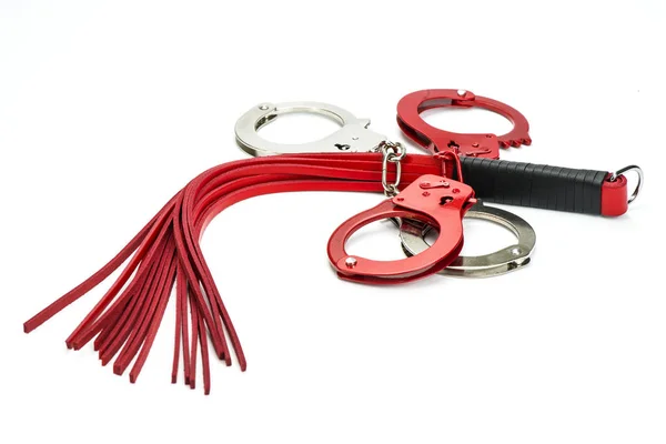 Black Leather Locking Hand Cuffs — Stock Photo © s_christina #2839420