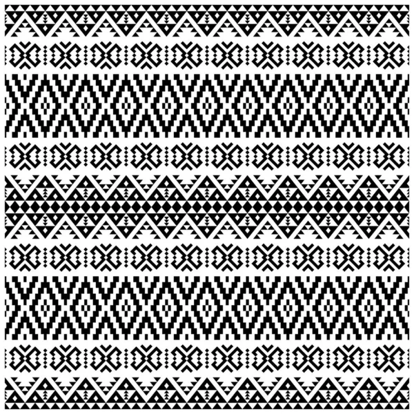 Aztec Seamless Pattern Background Design Vector Black White Color Stock ...