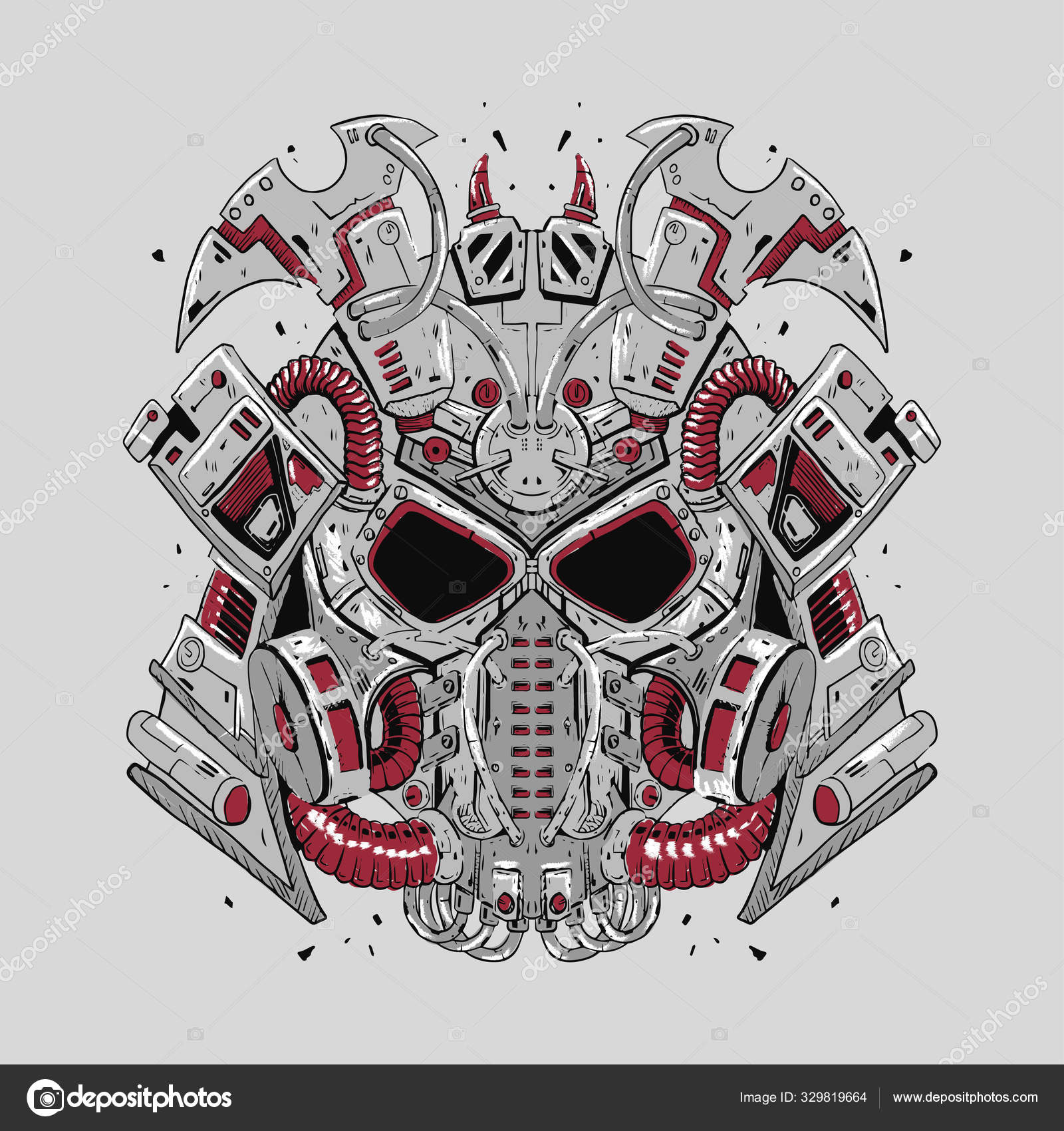 Robot Samurai Drawing