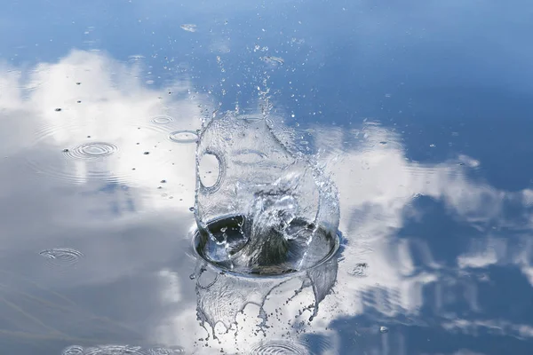 splash of a stone thrown - Stock Image - Everypixel