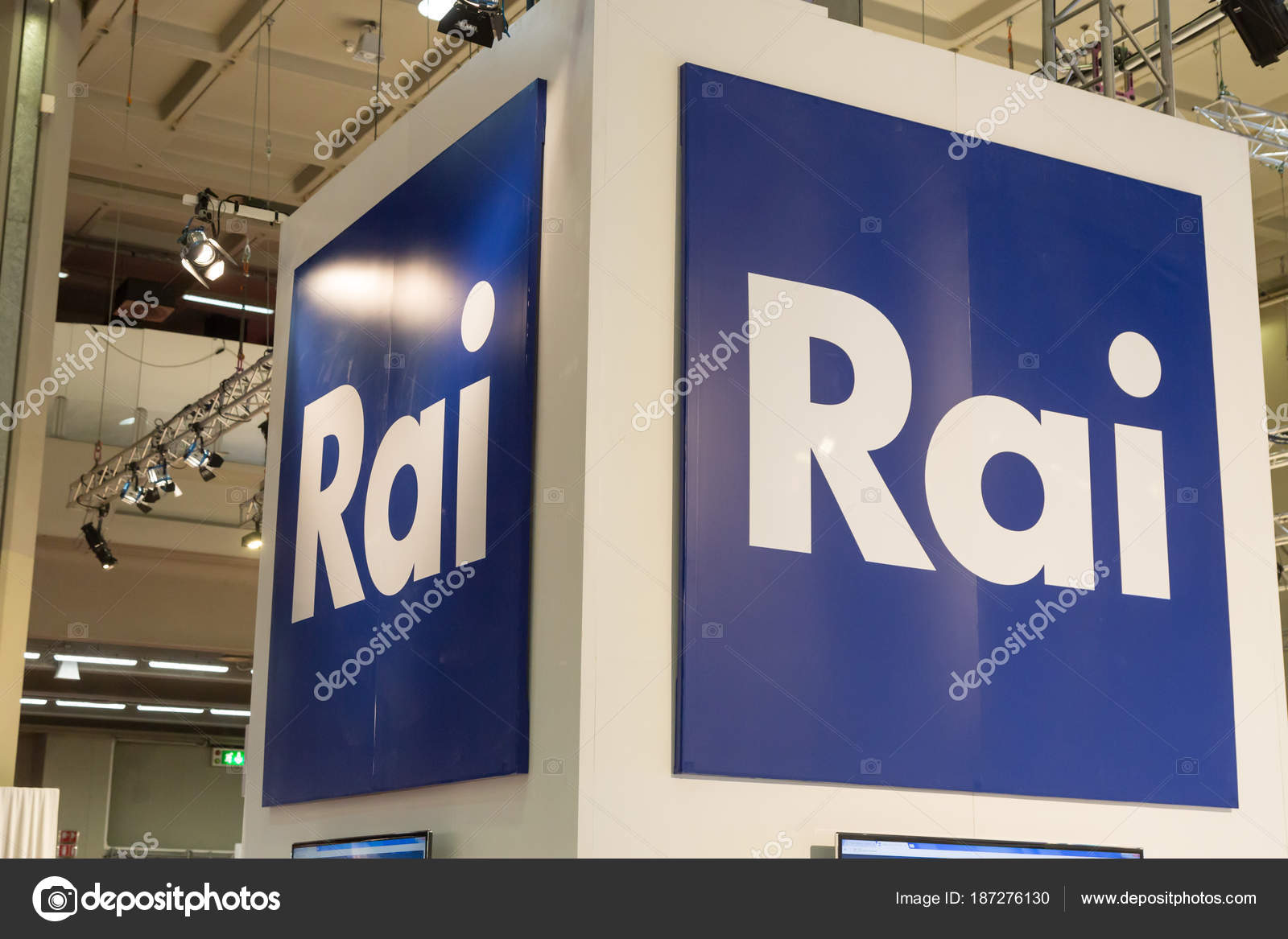 Rai logo at Tempo di Libri 2018 in Milan, Italy – Stock Editorial Photo ...