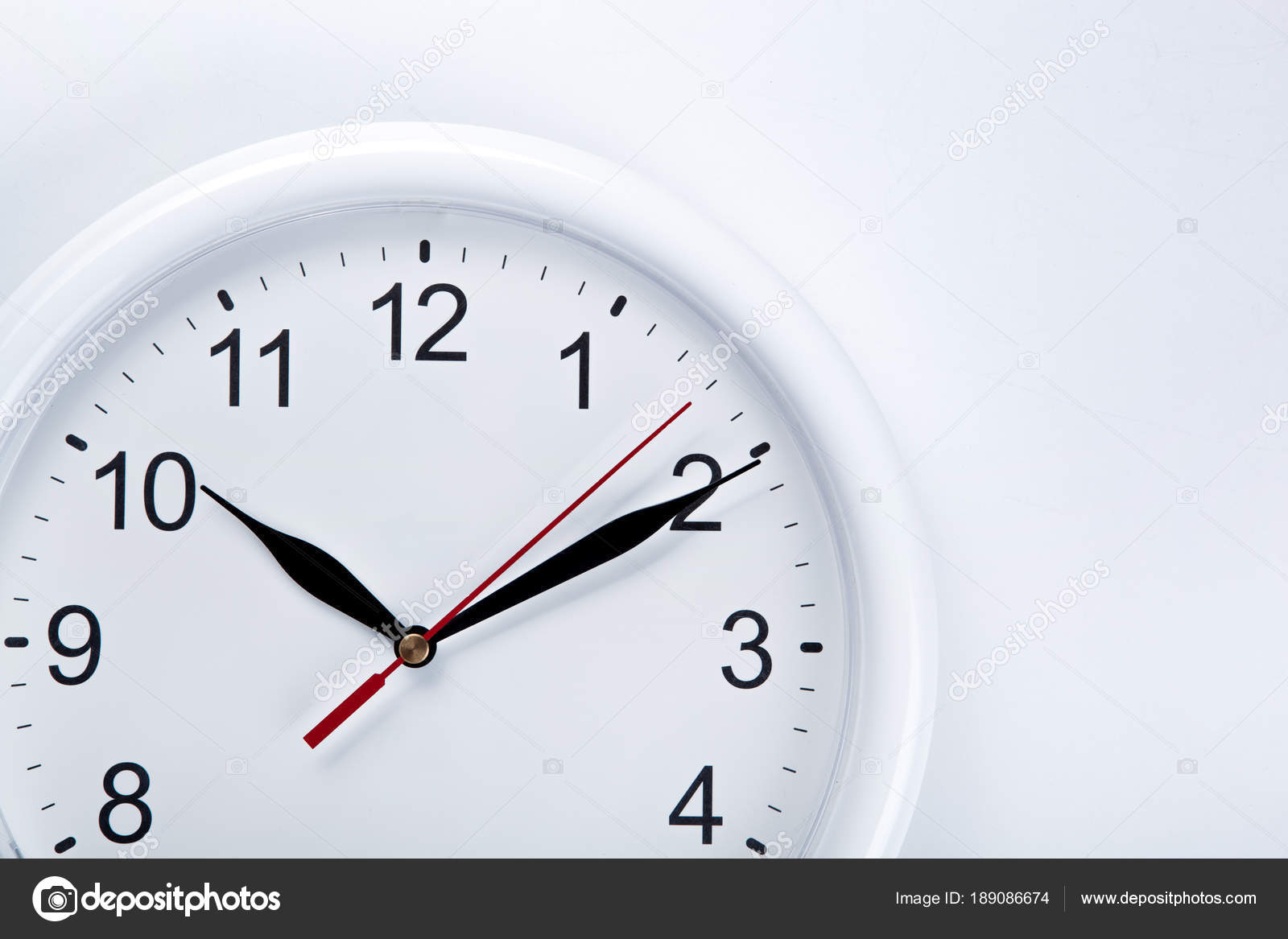Big round clock face on a white table closeup Stock Photo by ©mizar ...