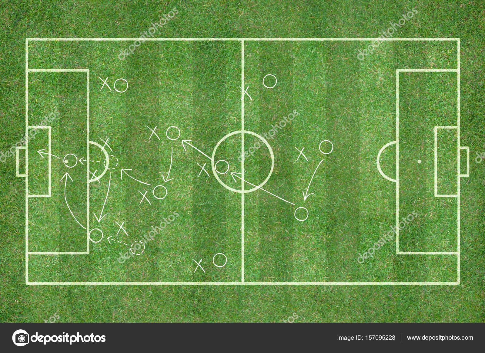 Vihreä Ruoho Rakenne Tausta Jalkapallokenttä Ylhäältä Näkymä Piirustus ...
