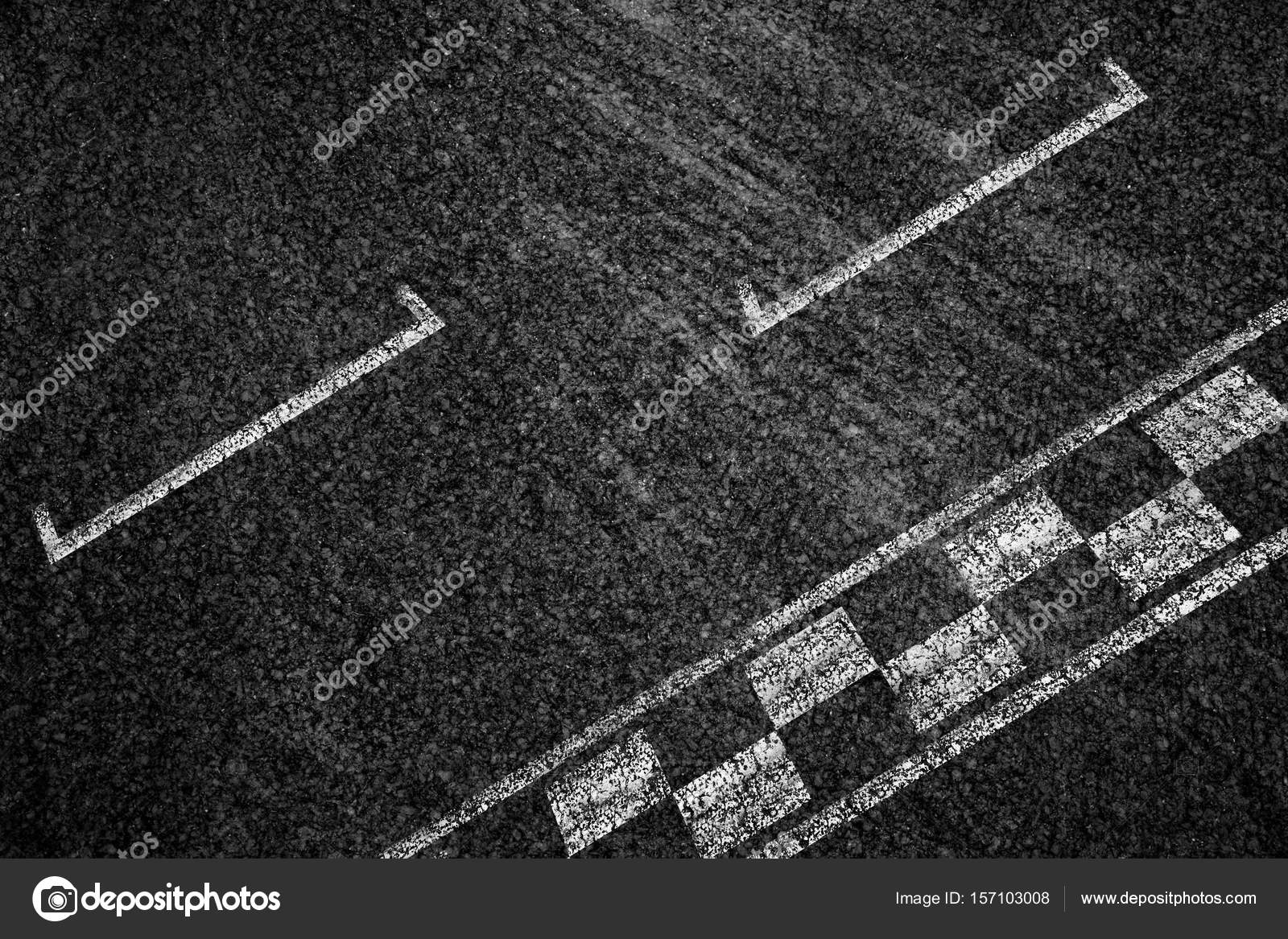 Finish line racing background and background of road — Stock Photo ...