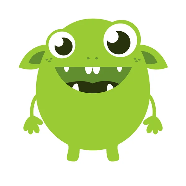Cute Green Monster Clipart