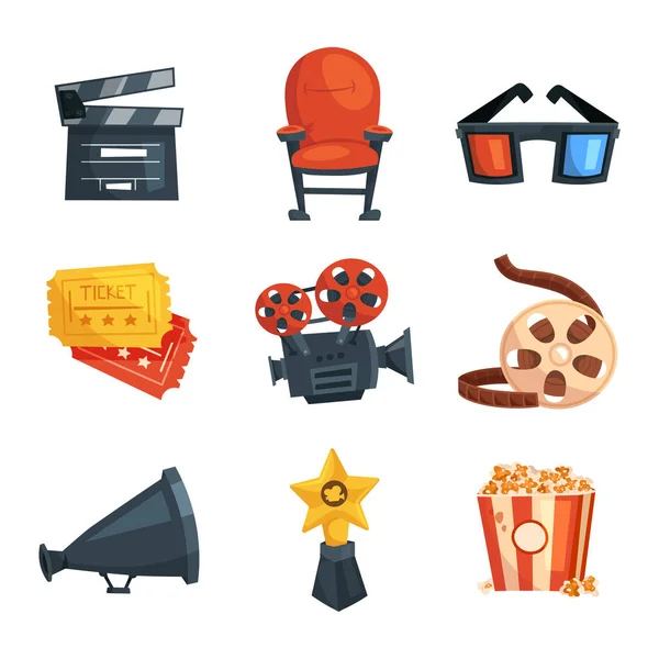 Cinema Icons Set Stock Vector Image by ©macrovector #74008959