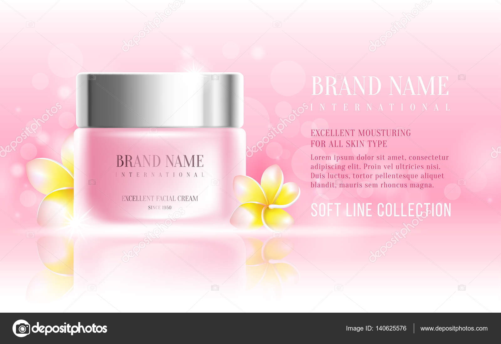 Cosmetics advertisement layout template Stock Vector Image by ©Pazhyna ...
