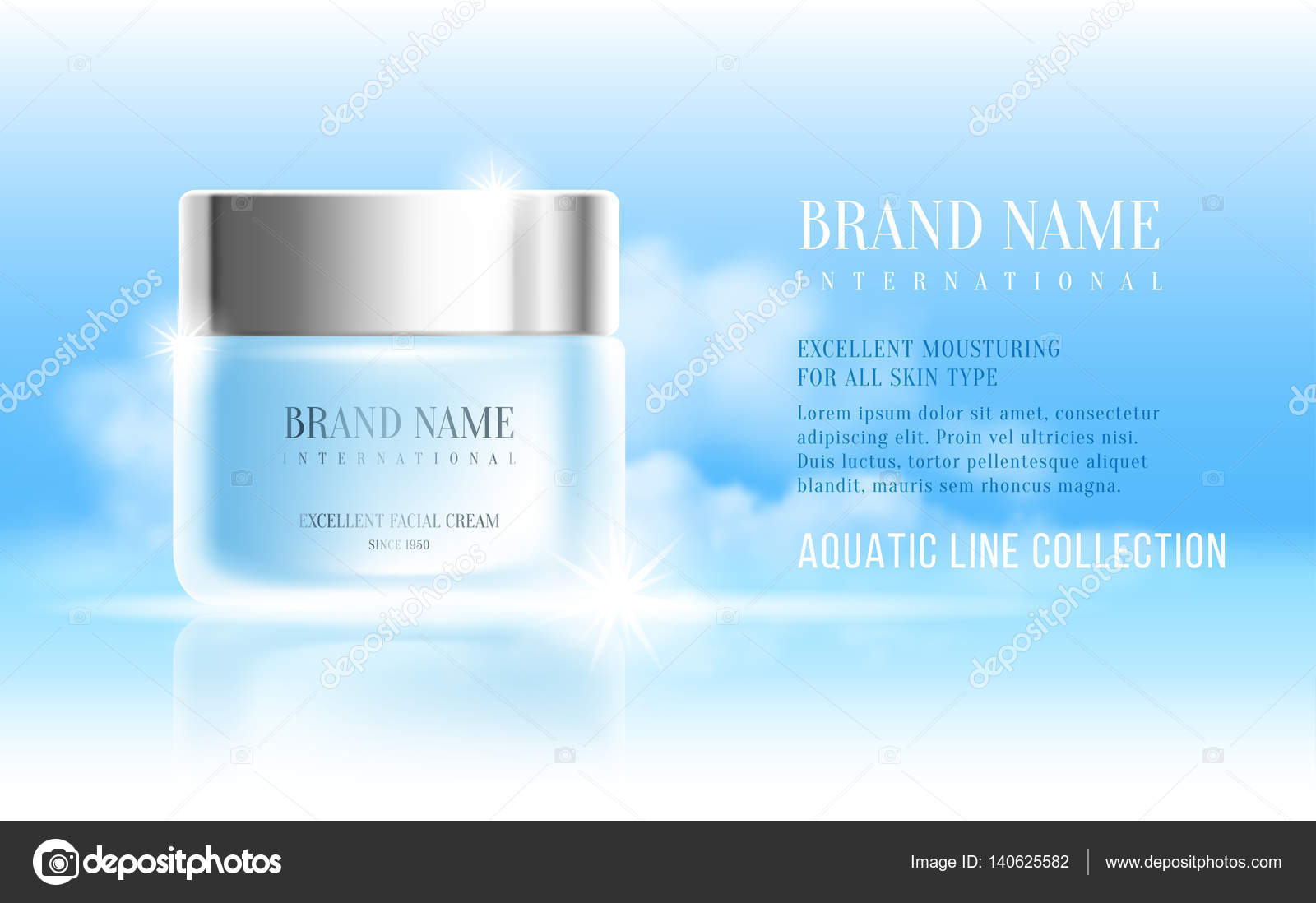 Cosmetics advertisement layout template Stock Vector Image by ©Pazhyna ...